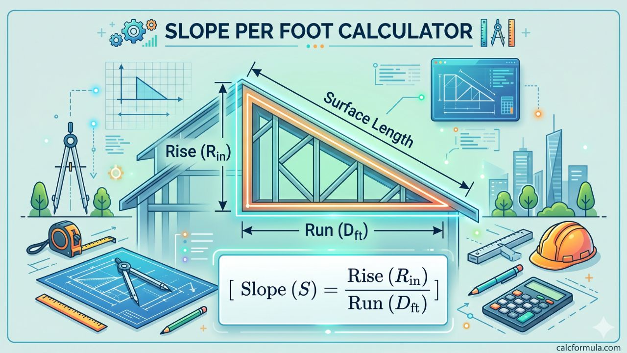 Slope Per Foot Calculator for Inches Per Foot Slope Grade