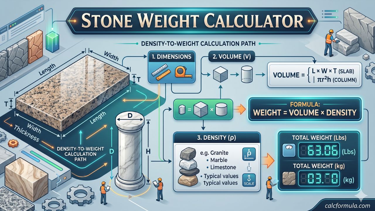 Stone Weight Calculator by Size, Material, Pounds & Kg